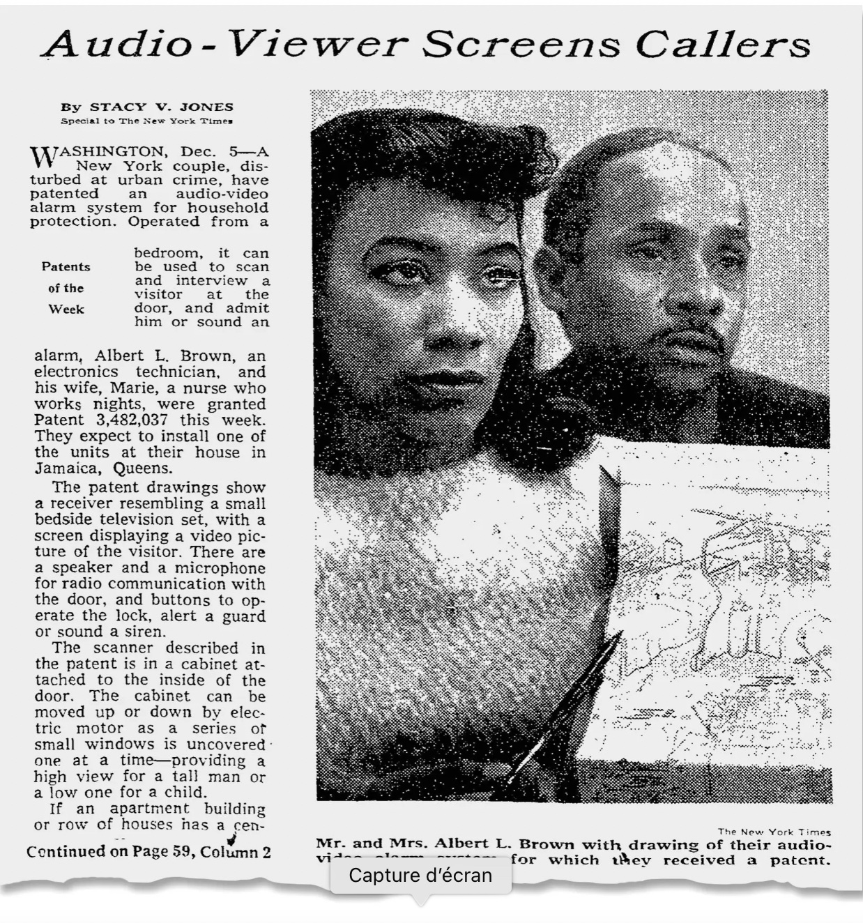 Qui est Marie Van Brittan, l'infirmière qui inventa la vidéosurveillance